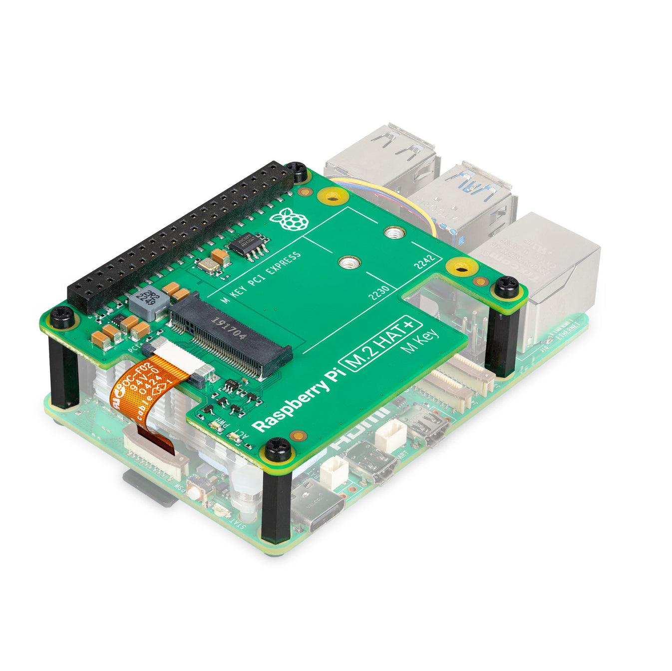 Raspberry Pi 5 Official M.2 HAT+ – Argon 40 Technologies Web Store